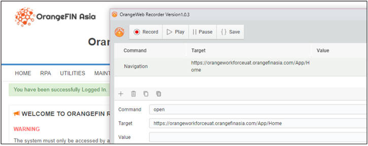 OrangeWeb Recorder OrangeWorkforce Knowledge Base